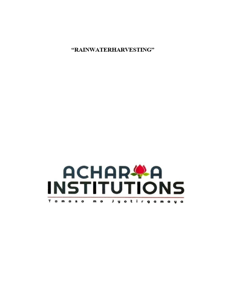 microproject of wre 2 | PDF | Hydrology And Urban Planning | Landscape