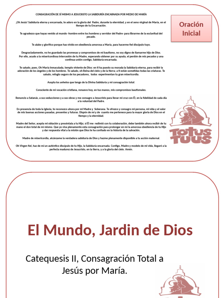 El Mundo, Jardin de Dios Catequesis #2 Labc | PDF | María, madre de Jesús | Pecado