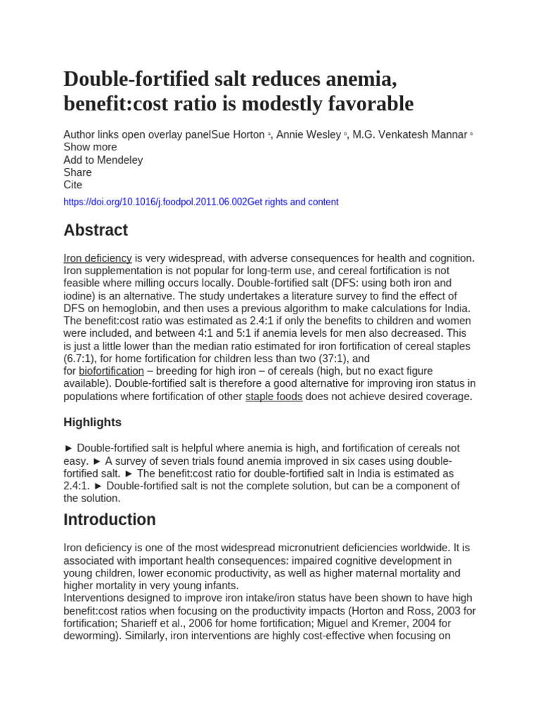 Double-fortified salt | PDF | Salt