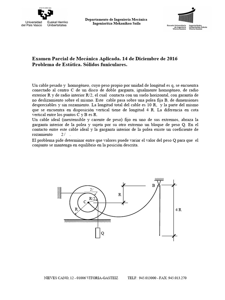Examenes Mecánica-Estatica | PDF