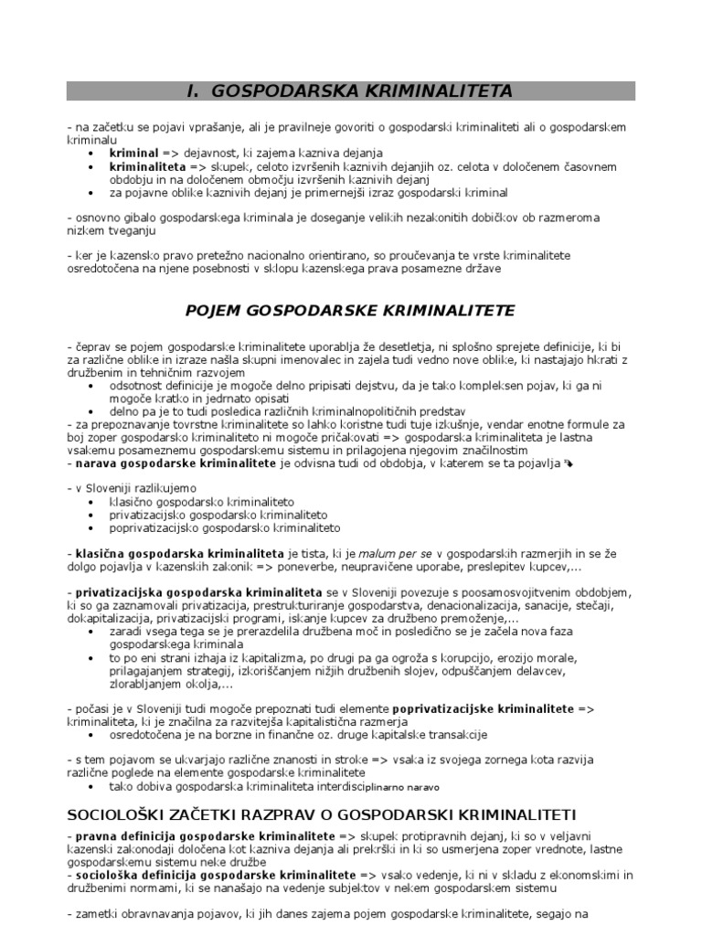 Osnove Gospodarskega KP | PDF