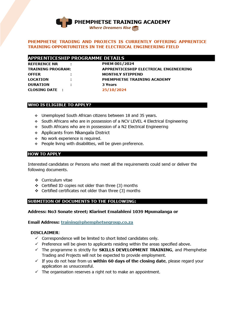 Apprenticeship Electrical Engineering | PDF