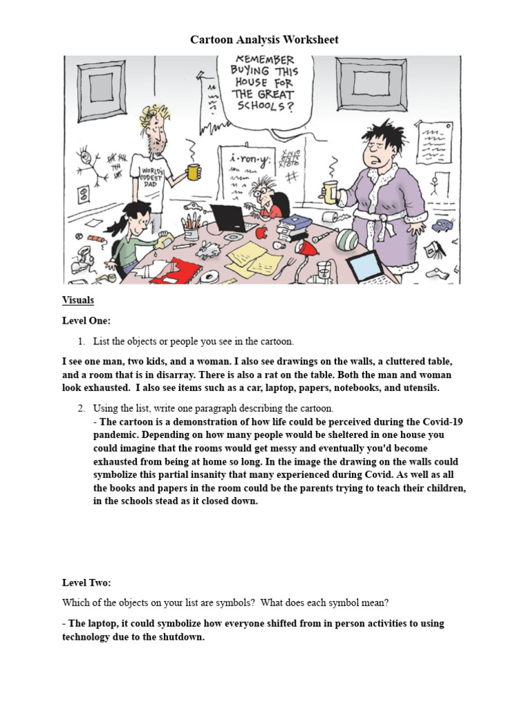 Cartoon Analysis Worksheet 2 | PDF | Cartoon