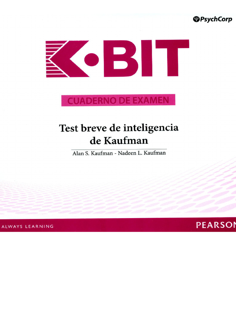 K-Bit Cuaderno de Examen | PDF