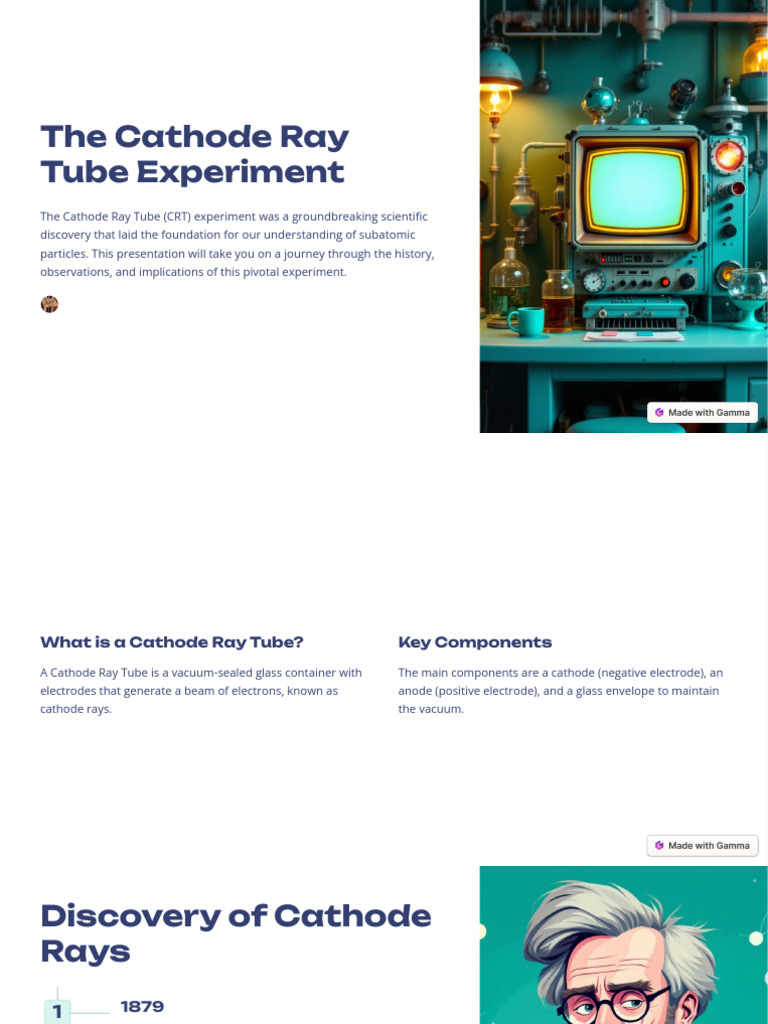 The Cathode Ray Tube Experiment | PDF | Electron | Cathode