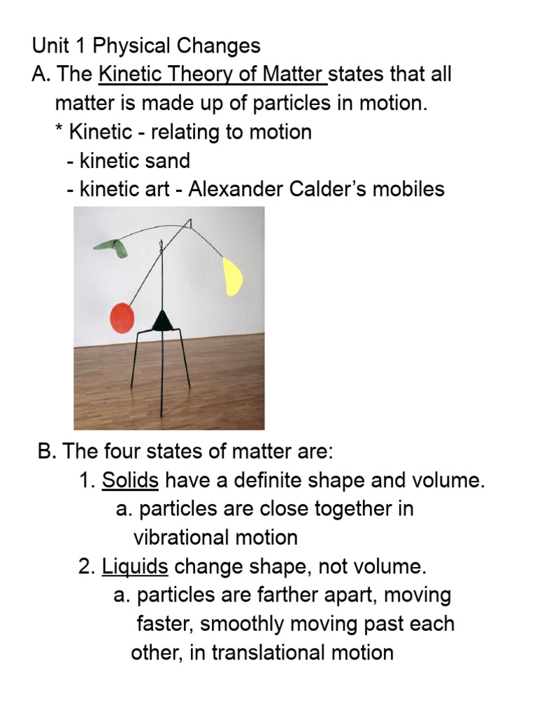 Unit 1 Physical Changes Part 1 | PDF | Science & Mathematics