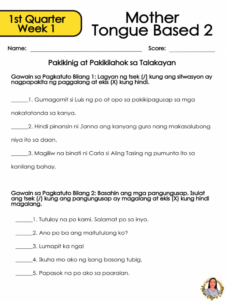 1st Quarter - LAS MTB2 | PDF