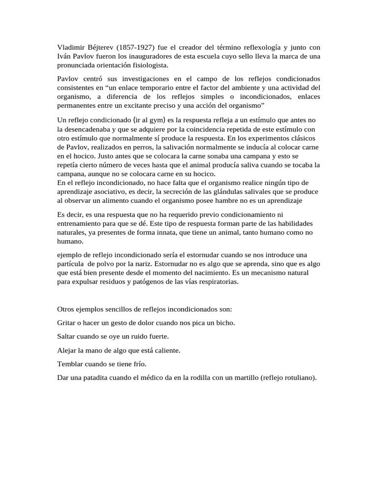 Estudiar Vladimir Béjterev | PDF