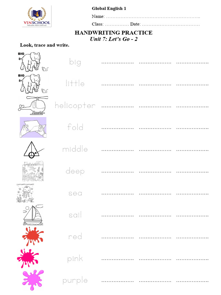 S1 W26 U7 2-1 Handwriting | PDF