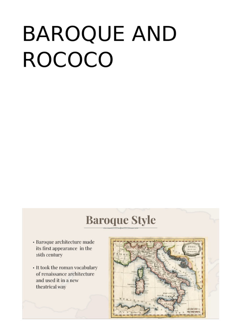 Baroque and Rococo | PDF