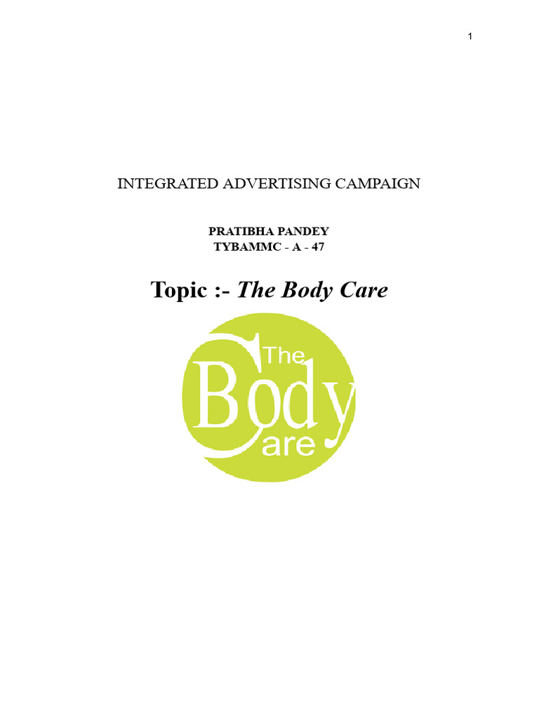 Integrated Advertising Campaign | PDF | Advertising | Brand