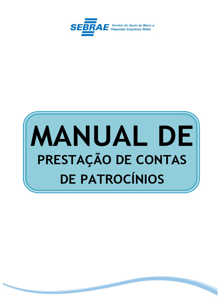 Manual de Prestação de Contas SEBRAE | PDF | Outdoor