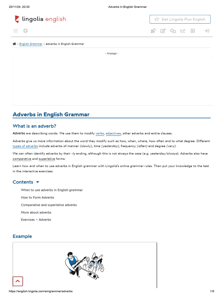 Adverbs in English Grammar | PDF | Adverb | English Grammar