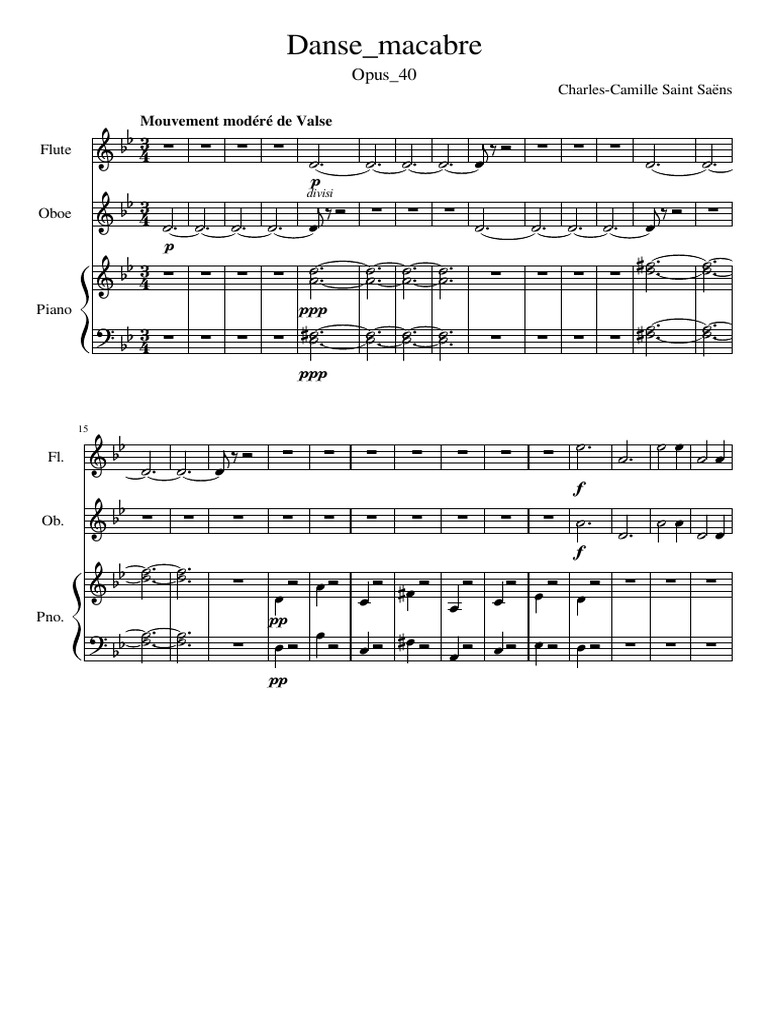 Saint-Saëns Danse Macabre Analysis | PDF | Compositions For Orchestra ...