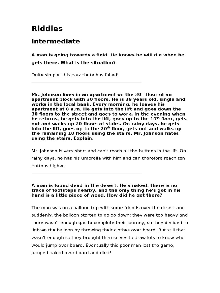 Riddles | PDF