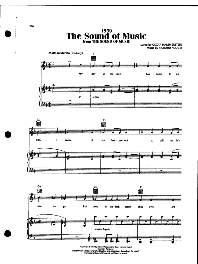 The Sound of Music Key of F | PDF