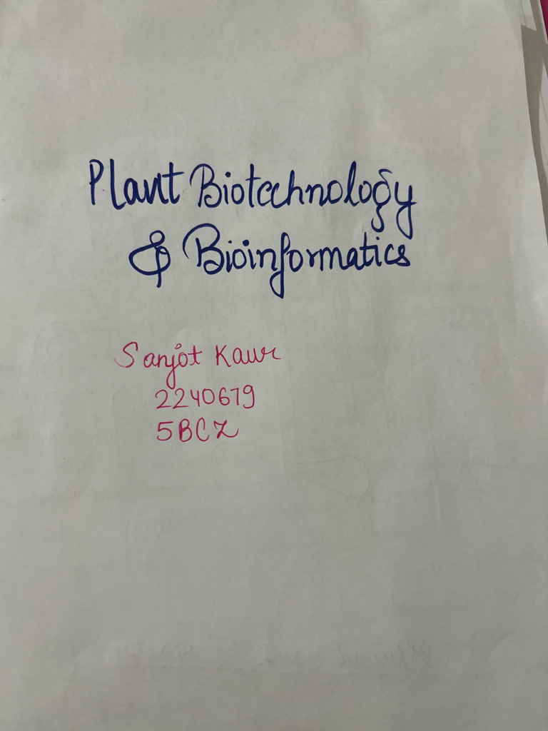 Plant Biotech CIA (2240679) | PDF