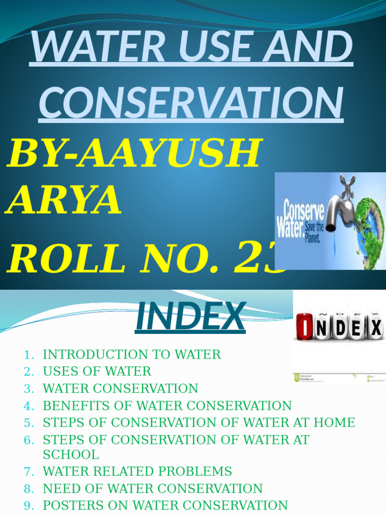 Water Use and Conservation | PDF | Water | Water Conservation