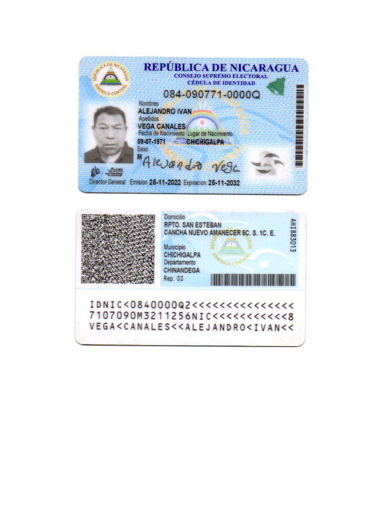 Alejandro Vega Cedula | PDF