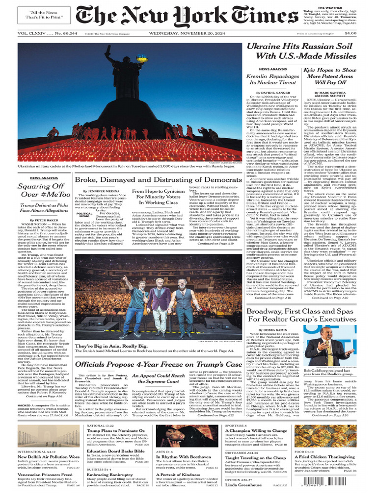 The New York Times - 20 November 2024 | PDF