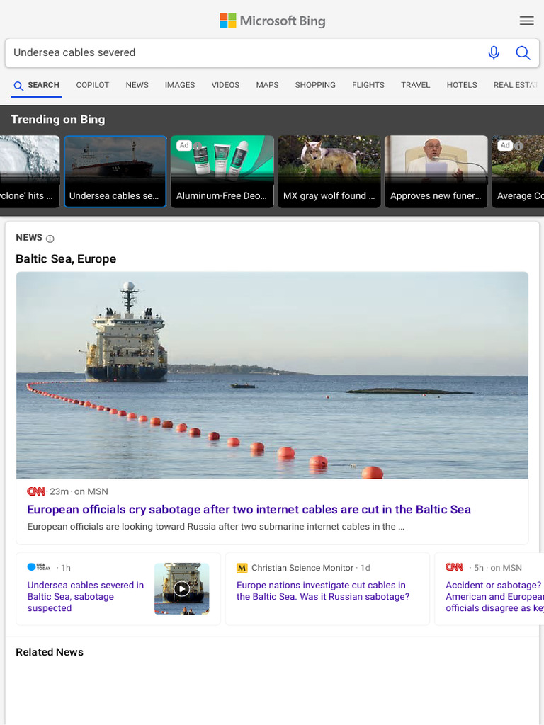 Undersea Cables Severed - Search | PDF