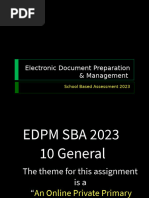 Layout of Edpm Sba - Portfolio - 2025 | PDF
