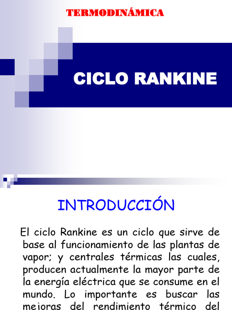 Ciclo Rankine | PDF | Vapor | Termodinámica