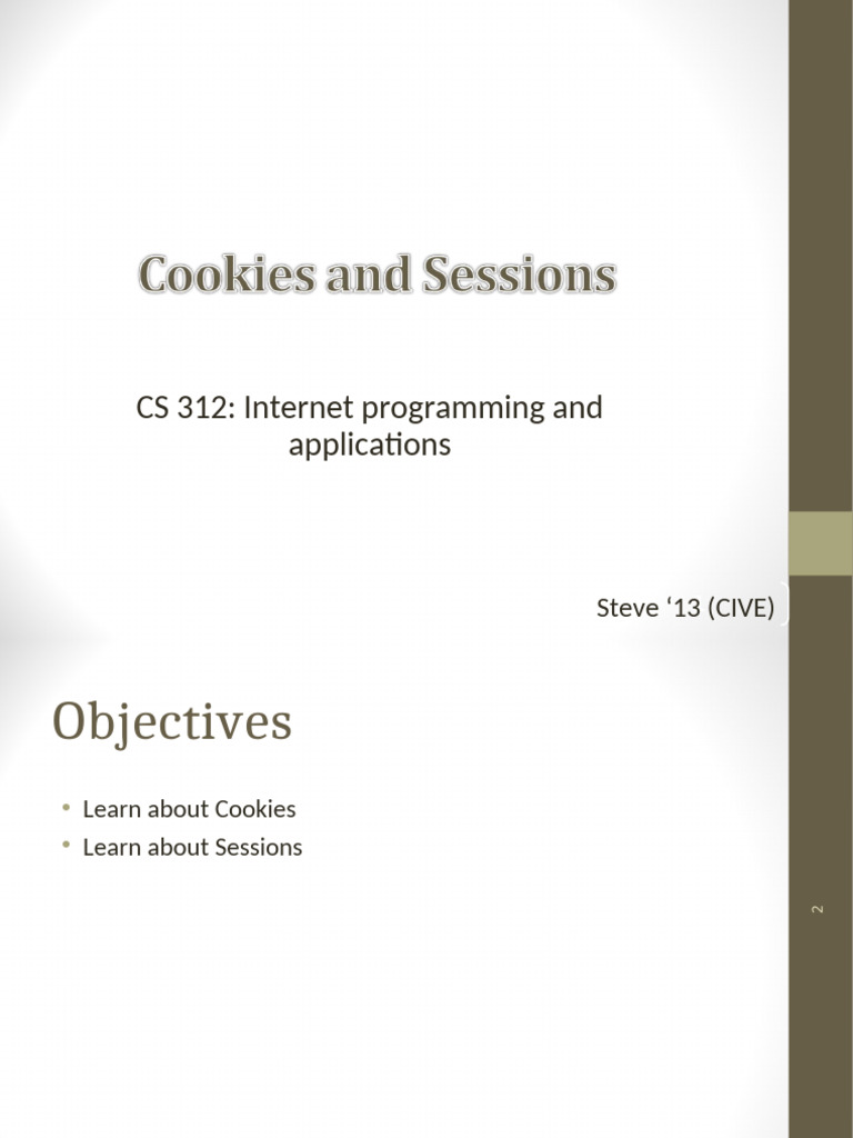 Cookies and Sessions | PDF | Http Cookie | Networking