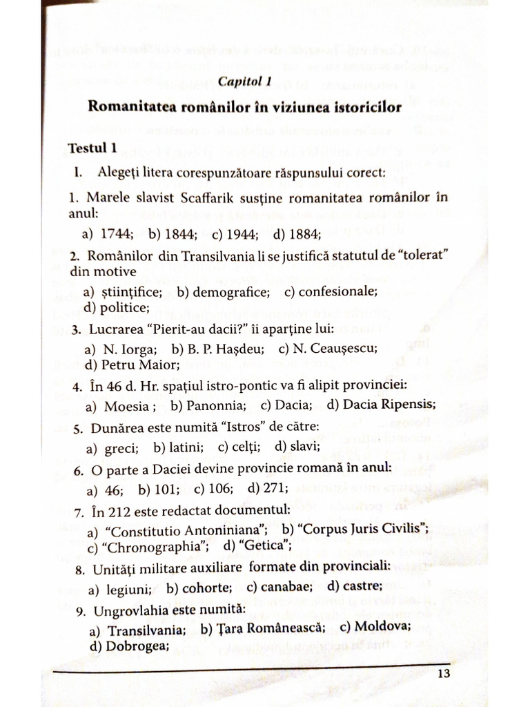 Test 1 Istorie Academia de Politie | PDF