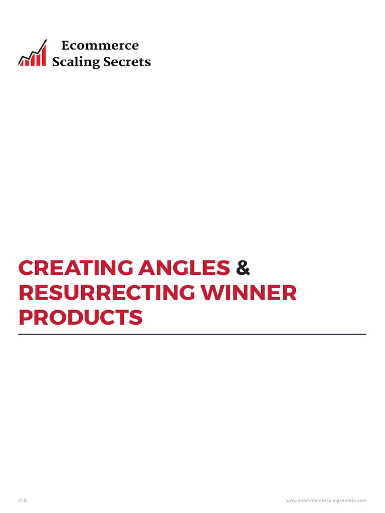 Creating Angles and Resurrecting Winner Products v1 | PDF | Business