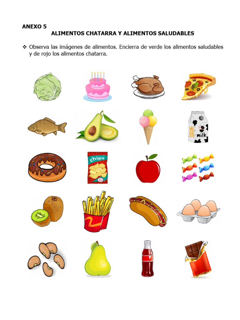 1er Grado Mayo 05 La Comida Chatarra en Mi Comunidad 2023 2024 | PDF ...