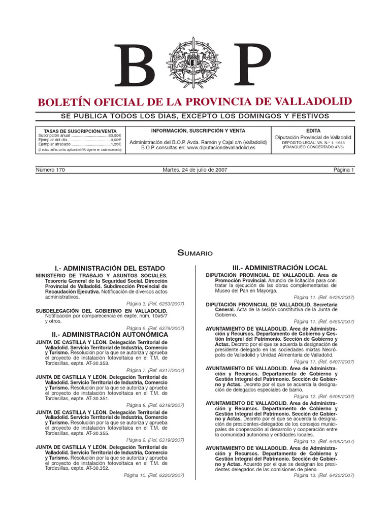 Bop 20070724 | PDF | Gobierno local | Gobierno