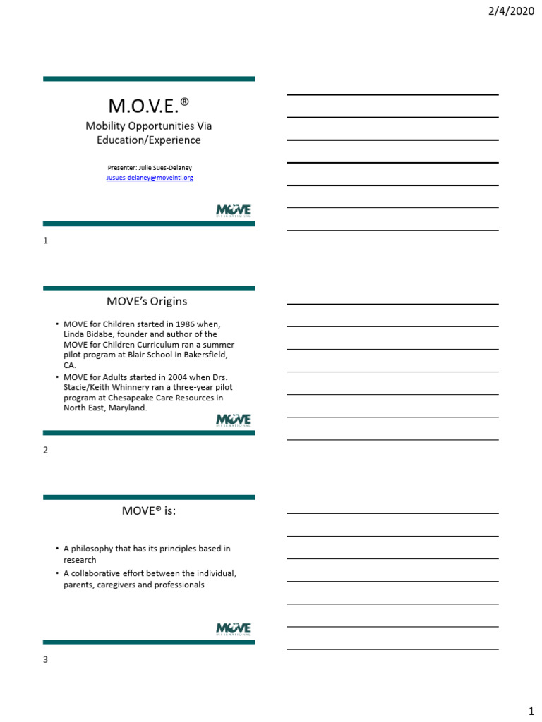 VAOTA MOVE Handout 3-20 Pub | PDF | Learning | Behavioural Sciences