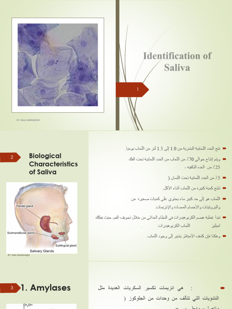 Lab 8 - Identification of Saliva | PDF