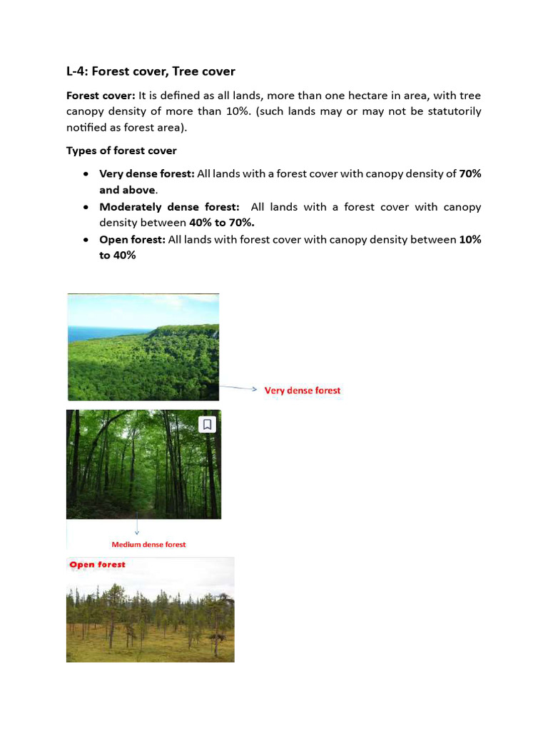 Understanding Forest and Tree Cover | PDF | Forestry | Trees
