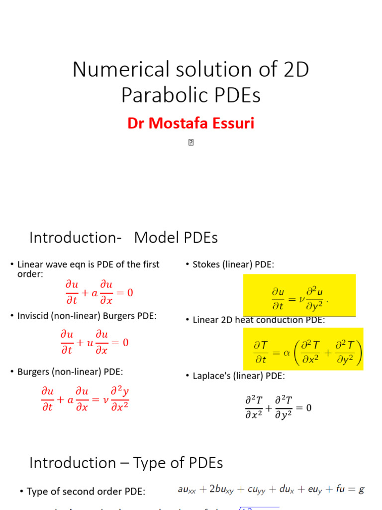 06 Parabolic PDEs - 2019 - With Activitypdf | PDF | Partial ...