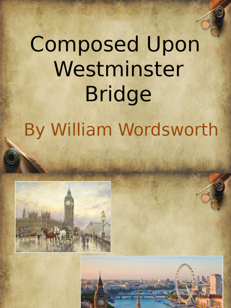 Wordsworth's Westminster Bridge Poem Analysis | PDF | Stanzaic Form ...