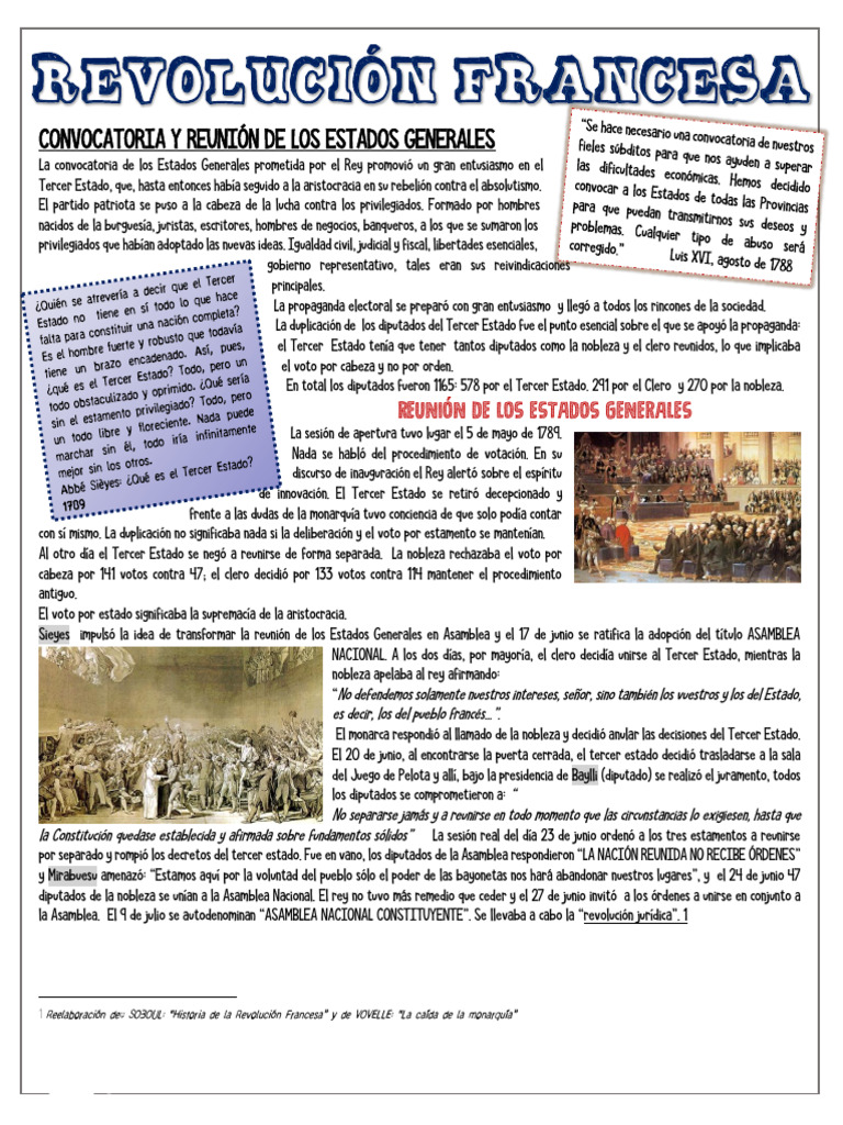 Desarrollo Rev Francesa EDITADO | PDF | revolución Francesa | Maximilien Robespierre
