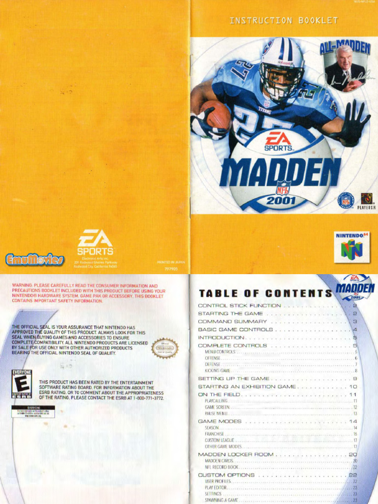 Madden NFL 2001 (USA) | PDF