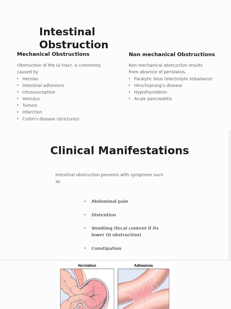 Intestinal Obstruction | PDF | Ischemia | Gastrointestinal Tract