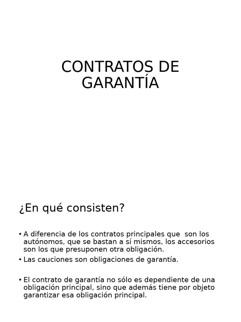 Contratos de Garantía | PDF | Derecho