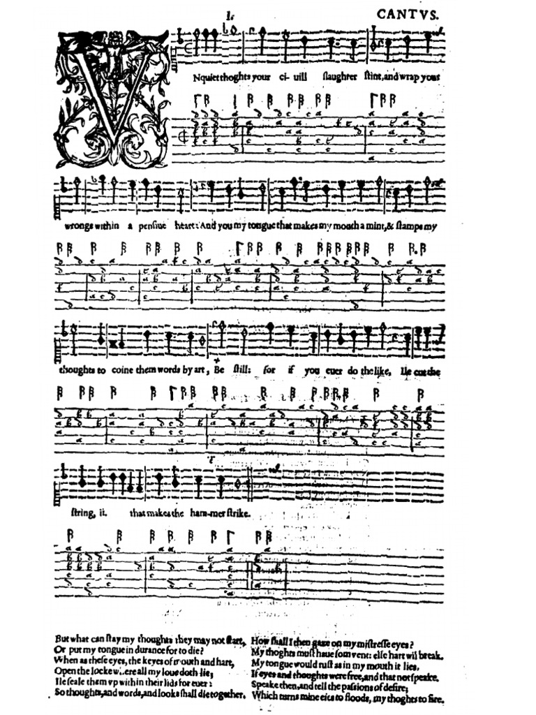 Dowland Unquiet Thoughts Original | PDF