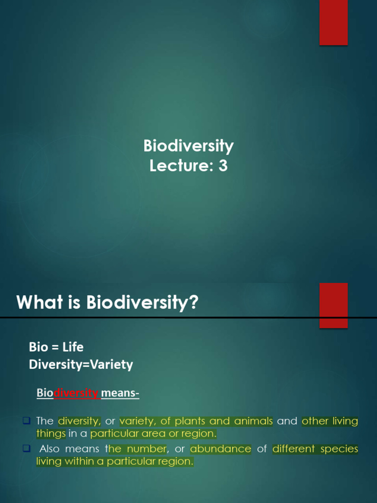 Understanding Biodiversity Types and Importance | PDF | Biodiversity ...