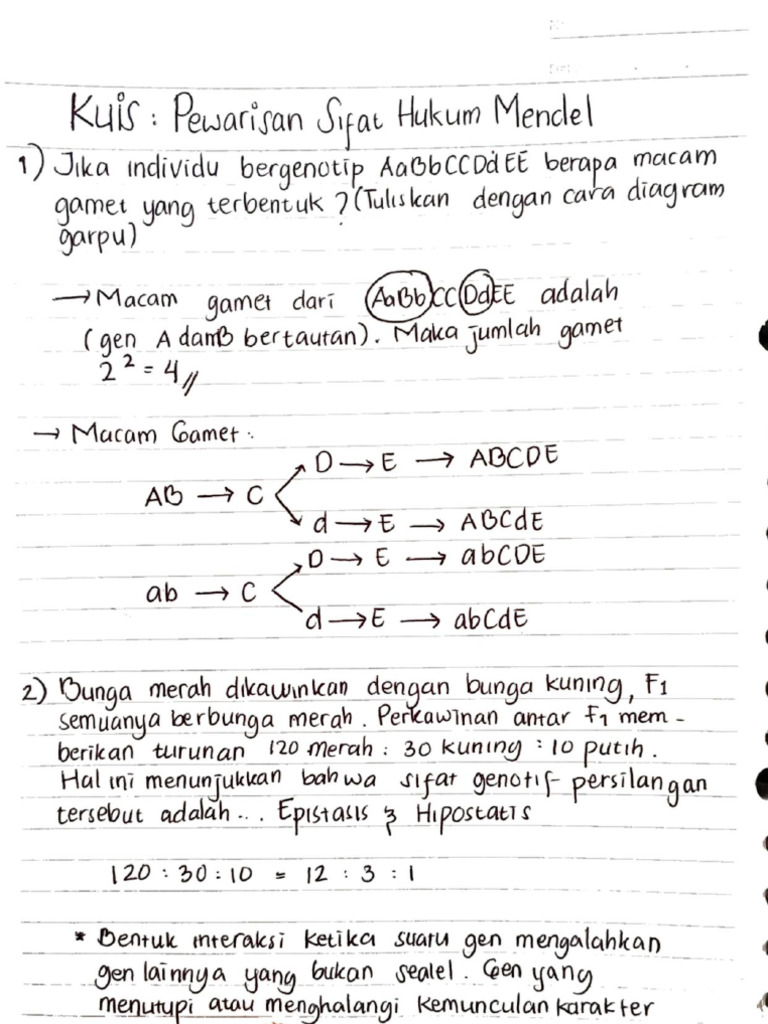 Kuis Pewarisan Sifat Hukum Mandel | PDF