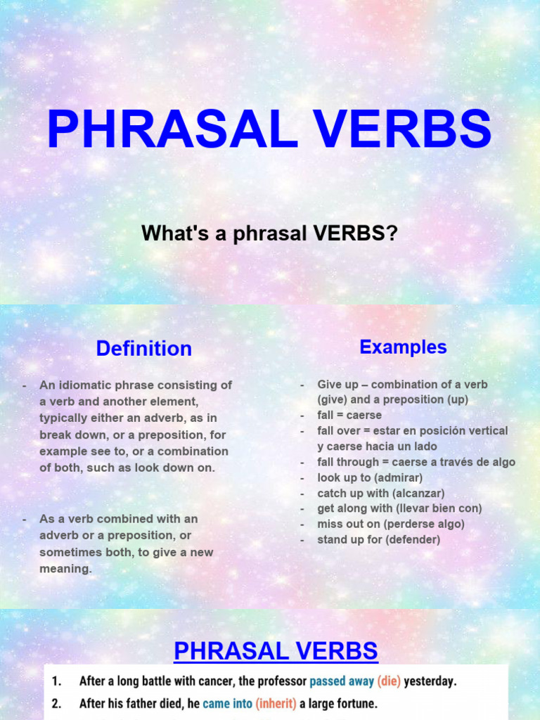 Understanding Phrasal Verbs Explained | PDF