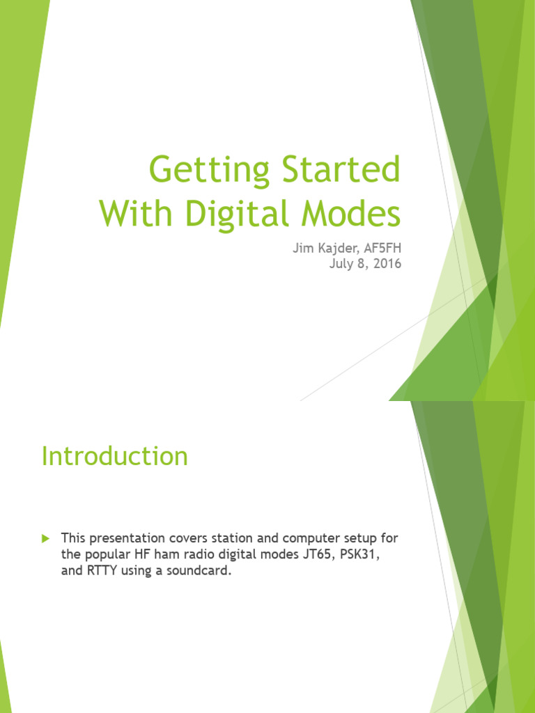 Getting Started With Digital Modes | PDF | Broadcast Engineering | Electrical Engineering