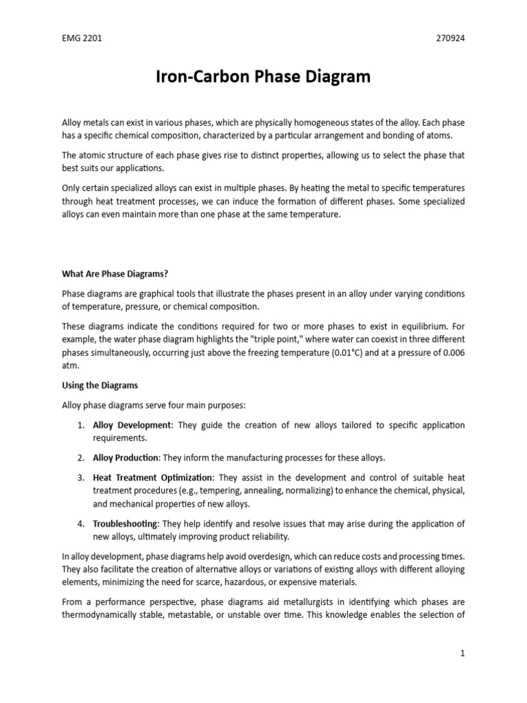Phases at the Iron-Carbon Triple Point | PDF | Phase (Matter) | Steel