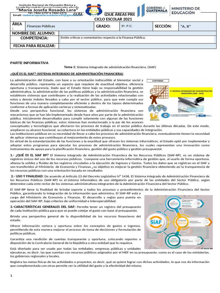 GUÍA Finanzas Publicas | PDF | La política fiscal | Impuestos