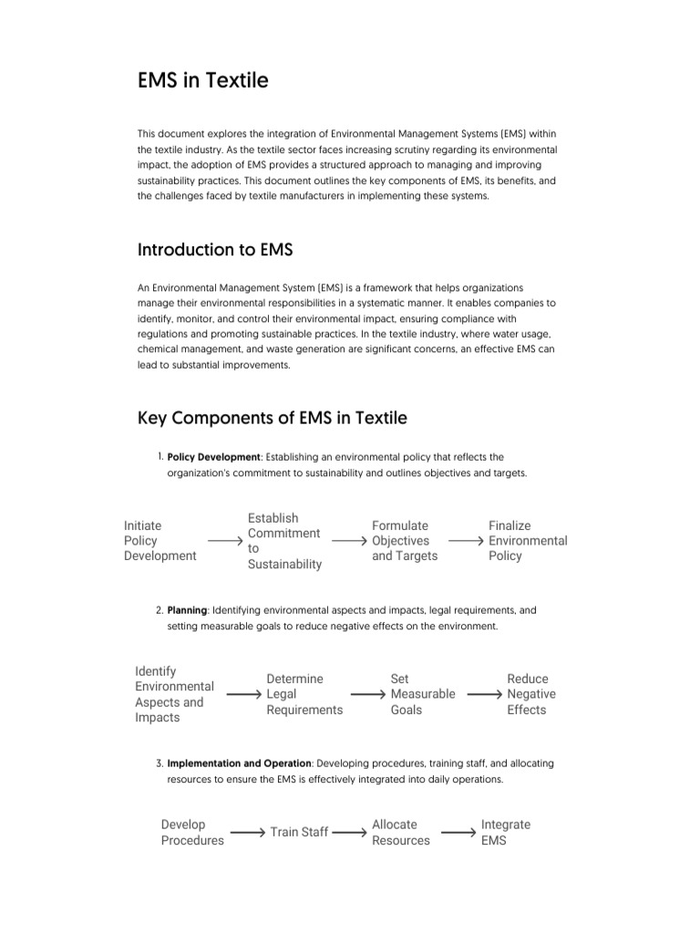 EMS in Textile | PDF | Sustainability | Policy