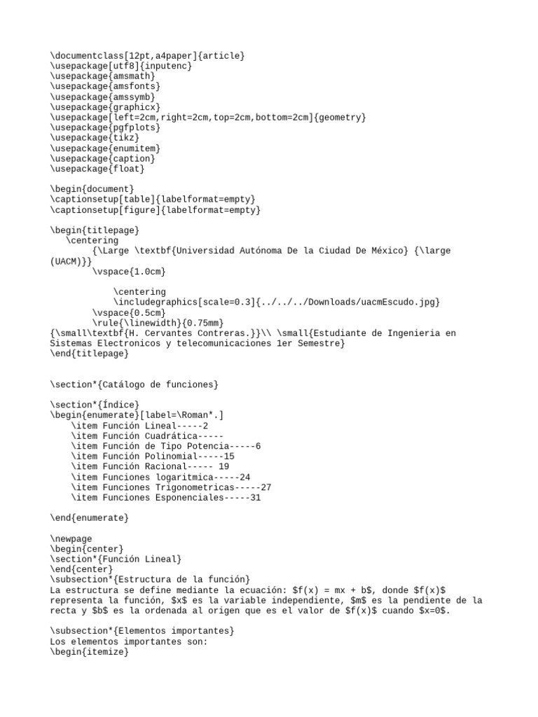 Trabajo La Ceci Latex | PDF | Pendiente | Exponenciación